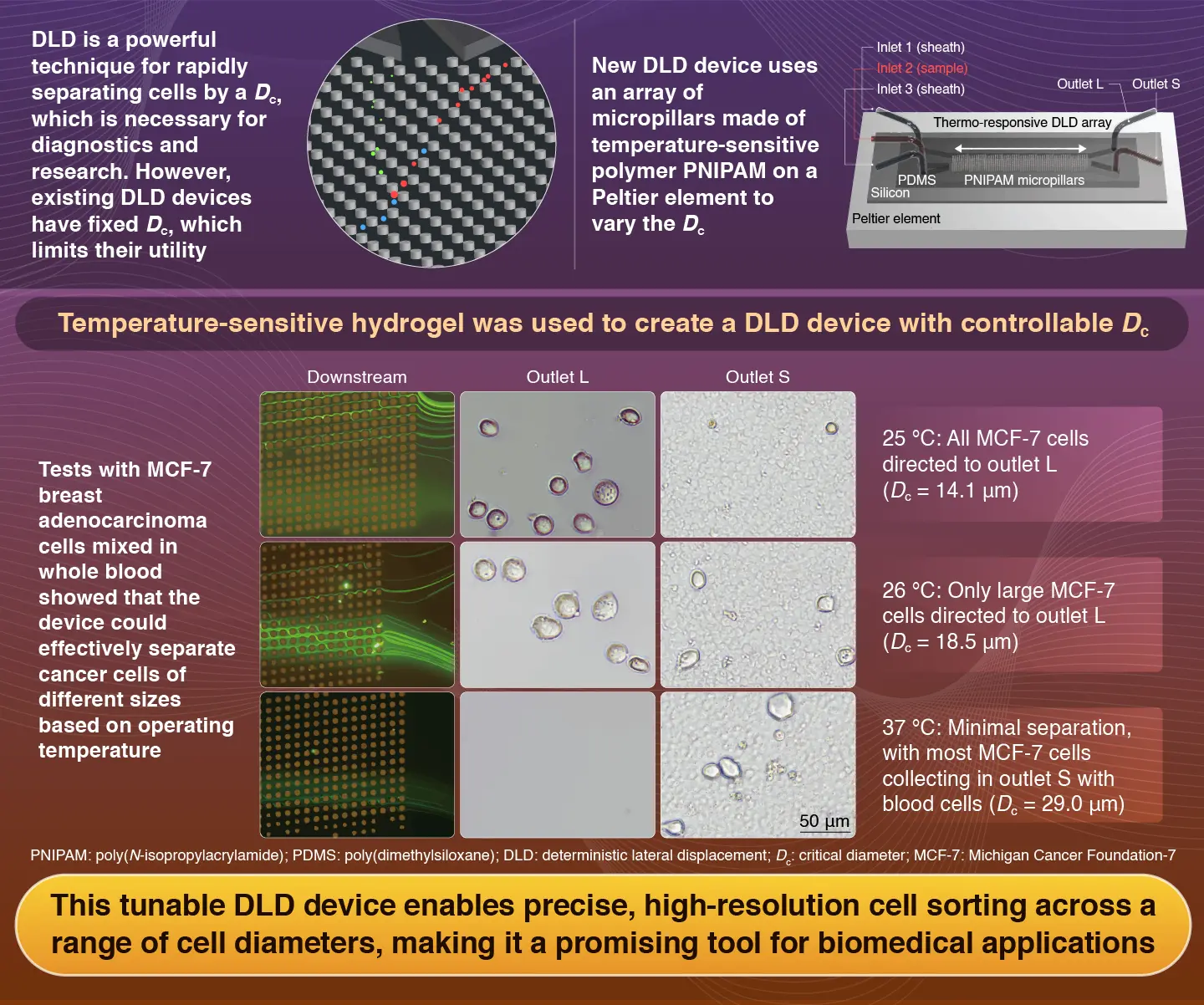 A new tunable cell-sorting device with potential biomedical ...